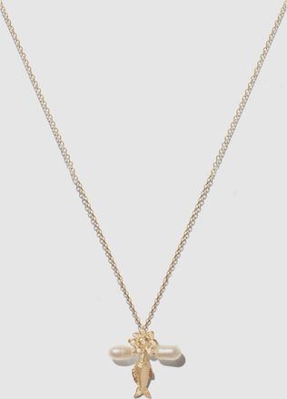 Pascale Monvoisin Collier Palerme Daisy Perle Diamant Or Jaune