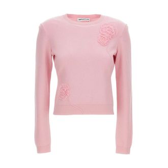 Self Portrait Round-Neck Strickwaren - - Knitwear - Damen - Rosa - L