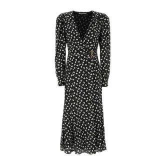 Alessandra Rich Seidenbedrucktes Kleid - - Dresses - Damen - Mehrfarbig - M