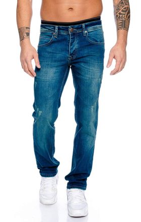 Rock Creek Herren Designer Jeans Denim Blau Hose Herrenjeans [RC-2100 - Blau - W30 L34]
