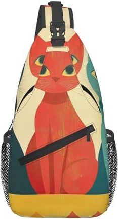 Generic Sac &agrave; bandouli&egrave;re en forme de chats de cinq couleurs pour homme, sac &agrave; dos de randonn&eacute;e
