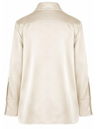 Jil Sander Bow-Detail Acetate-Viscose Shirt - White