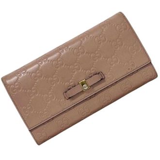 Gucci Portefeuille long (bi-pli) Pre-owned - Femme - Pre-owned - Brun - Taille: ONE Size