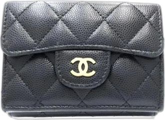 Chanel Portefeuille Tri-fold Pre-owned - Femme - Pre-owned - Noir - Taille: ONE Size