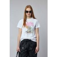 Ganni Basic Cotton Jersey T-shirt Boots Print