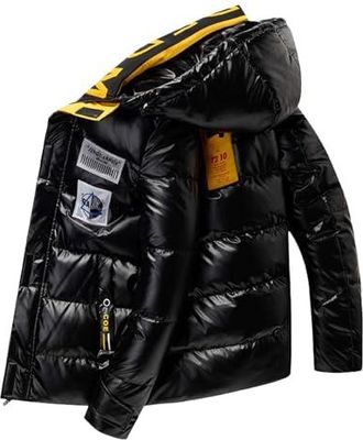Generic Doudoune matelass&eacute;e Lourde pour Homme, Veste de Sport Brillante avec Capuche z9