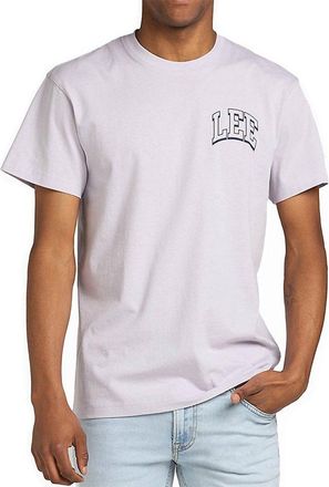 Lee Rundhalsshirt Logo Relaxed Fit Flieder - Varsity Tee Misty Lilac