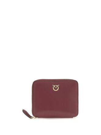 Pinko Womens Leather Zip-Around Wallet, Antique Gold Ribes Intenso-Antique Calf (bos Taurus) Wallets & Purses Intenso/antique