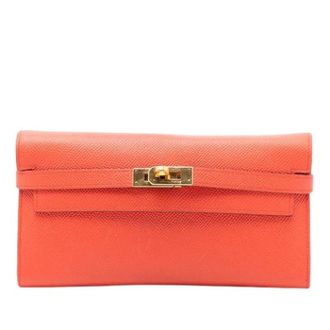 Herm&egrave;s Pre-owned Kelly Long Wallet - - Pre-owned - Damen - Orange - ONE SIZE