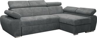 Mirjan24 Ecksofa Boston Mini Premium, Eckcouch mit Schlaffunktion und Bettkasten, Polsterecke mit Einstellbare Kopfst&uuml;tzen, L-Sofa, Couch, Wohnlandschaft, Stof