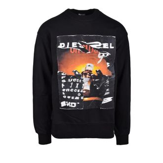 Diesel Baumwoll-Sweatshirt - Felpa - - Sweatshirts & Hoodies - Herren - Schwarzk - L