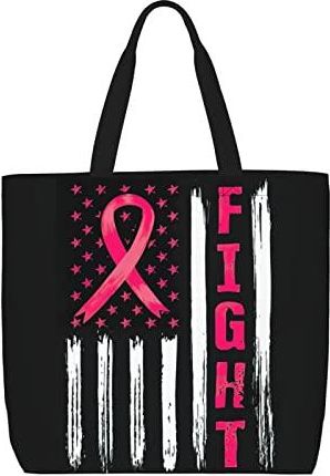 Generic Sac Fourre-Tout Sensibilisation Au Cancer Du Sein Sac De Shopping De Grande Capacit&eacute; Lavables Sacs En Toile, Pour Burea, Tous Les Jours, Femmes, Shopp