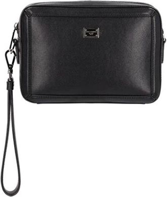 Dolce & Gabbana Homme, Sacs, Noir, Taille: ONE Size Mini sac en cuir de veau