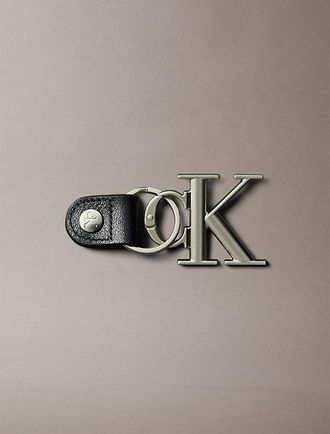 Calvin Klein Schl&uuml;sselanh&auml;nger Mit Auff&auml;lligem Monogramm - Ck Brushed Nickel - Herren - Einheitsgr&ouml;&szlig;e