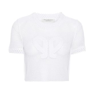 Philosophy di Lorenzo Serafini Mesh T-Shirt - - Tops - Damen - Wei&szlig; - M