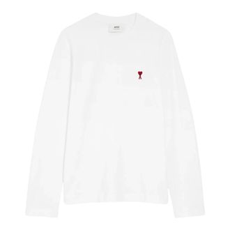 Ami Homme, Tops, Blanc, Taille: XL Ami de Coeur T-shirt &agrave; manches longues