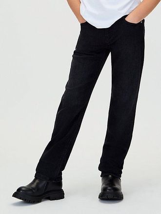 Calvin Klein Mid Rise Straight Jeans - Washed Black Cf - Jungen - 8