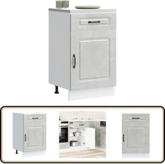 vidaXL Vidaxl - Armoire de cuisine Kalmar gris béton bois dingénierie