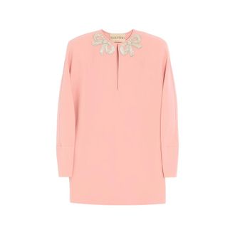 Valentino Embroidered Cady Couture Short Dress