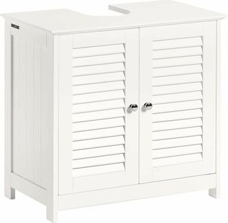 SoBuy FRG237-W Waschbeckenunterschrank Badschrank Unterschrank in weiß bht ca: 60x58x34cm - Sobuy