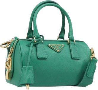 Prada Sac Mini Vintage Saffiano Pre-owned - Femme - Pre-owned - Vert - Taille: ONE Size