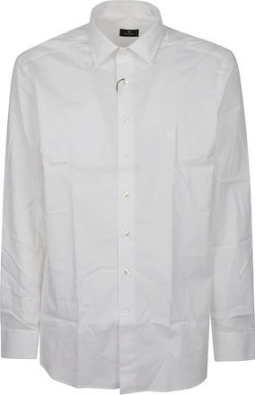 Etro Homme, Chemises, Blanc, Taille: 4XL Long Sleeve Roma Shirt