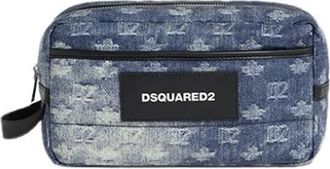 Dsquared2 D2 Monogram Beauty Case - - Bags - Herren - Blau - ONE SIZE