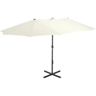 vidaXL Parasol dext&eacute;rieur et poteau en aluminium 460 x 270 cm Sabe