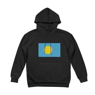 Generic Sweatshirts &Agrave; Capuche Femmes Doublure Polaire Imprim&eacute; Graphique Palaos Drapeau Pull Hoodie Hauts Streetwear Vintage Pull De D&eacute;tente Athleisure du XS A