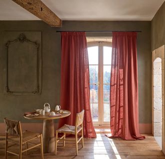 Madura Rideau &Agrave; Galon Fronceur Nino Brique et feston - ORANGE