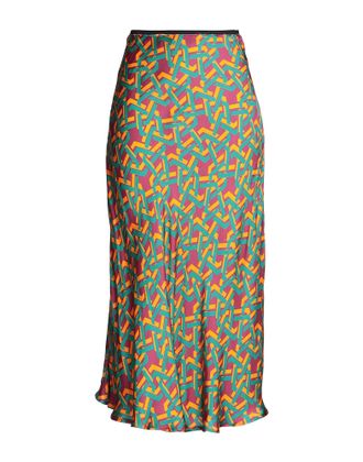 8 by YOOX MULTICOLOR SATIN LONG SKIRT