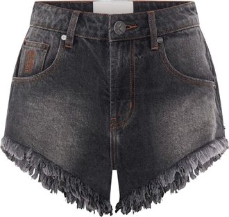 One Teaspoon Femme, Shorts, Noir, Taille: W23 Renegades High Waist Denim Shorts