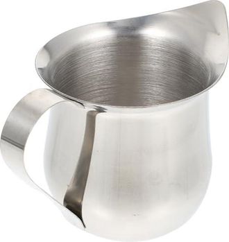 Pretyzoom Pichet &agrave; Lait en Acier Inoxydable 60Ml Bec Verseur Tasse &agrave; Mousser le Caf&eacute; et R&eacute;cipient &agrave; Sauce Multifonction pour Maison Caf&eacute; et Restaurant