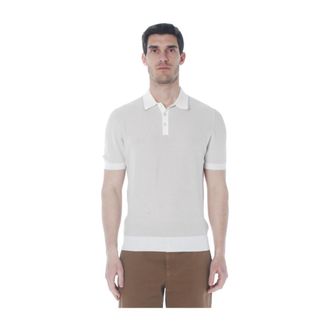 Gran Sasso Homme, Pulls, Beige, Taille: XL Polo en coton &agrave; maille nid dabeille
