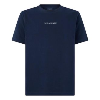 Paul & Shark Homme, Tops, Bleu, Taille: 2XL T-shirt bleu fonc&eacute; en coton