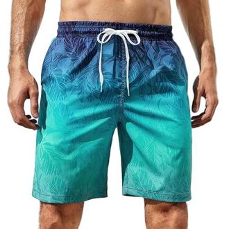 Generic HUIWDP Maillot de bain pour homme avec doublure en maille et poches lat&eacute;rales - S&eacute;chage rapide - L&eacute;ger - Cordon de serrage, bleu, 4XL