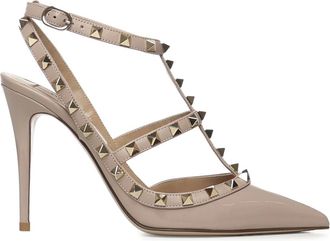 Valentino Garavani Femme, Chaussures, Beige, Taille: 39 1/2 EU Rockstud 100 Pump