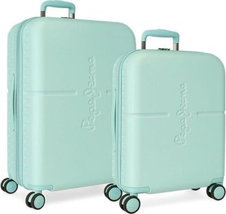 Pepe Jeans London Highlight Koffer-Set, 48 x 70 x 28 cm, blau, 48x70x28 cms, Kofferset