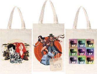 Doctor Who Lot de 3 Tote Bags Produits Officiels BBC - Dr Who Cadeaux pour Hommes et Femmes