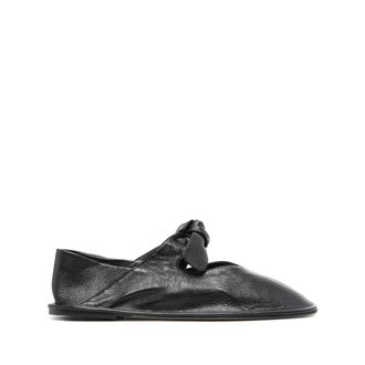 Hereu Schwarze Seiden- & Nylon-Flats - - Shoes - Damen - Schwarzk - 35 EU