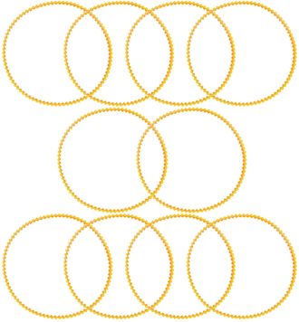 FOMIYES Alipis 10 St&uuml;ck Pedalriemen aus Robustem PU Material f&uuml;r Vintage Heimn&auml;hmaschinen Ersatz N&auml;hmaschineng&uuml;rtel mit Metallhaken Universell f&uuml;r Tretkurbelm