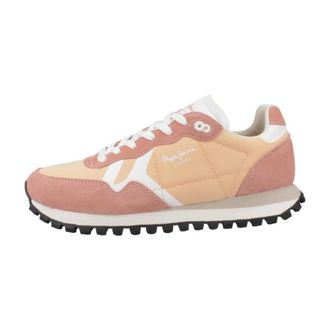 Pepe Jeans London Stylische Print Sneakers f&uuml;r Modebewusste Frauen - - Shoes - Damen - Orange - 37 EU