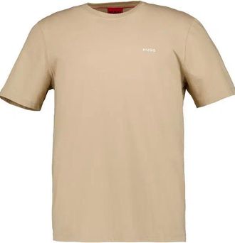 HUGO BOSS Herren T-Shirt beige Baumwolle