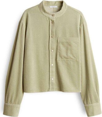 OPUS Langarmbluse FALVE Boxy aus Baumwolle lockere Passform, weicher Griff, samtige Oberfl&auml;che