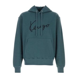 Kenzo Signature Embroidered Hoodie - - Sweatshirts & Hoodies - Herren - Gr&uuml;n - XL