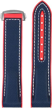 Generic LXGGUC Gummi Silikon Uhrenarmband Nylon für Omega 300 8900 Planet Ocean Tools 20mm 22mm Uhrenarmbänder