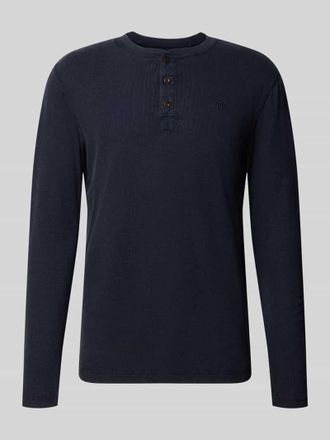 Superdry Longsleeve mit Strukturmuster und Knopfleiste