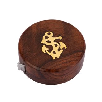 NKlaus Vintage Meterma&szlig; aus Holz und Metall, 200x5,5cm - Nautische Dekoration, Retro Ma&szlig;stab 15956