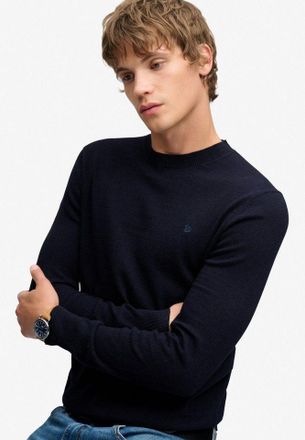 Superdry Rundhalspullover ESSENTIAL LW WOOL BLEND JUMPER Baumwollmischung, slim fit