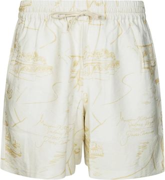 Maison Kitsun&eacute; Homme, Shorts, Blanc, Taille: L Bermuda Leggero